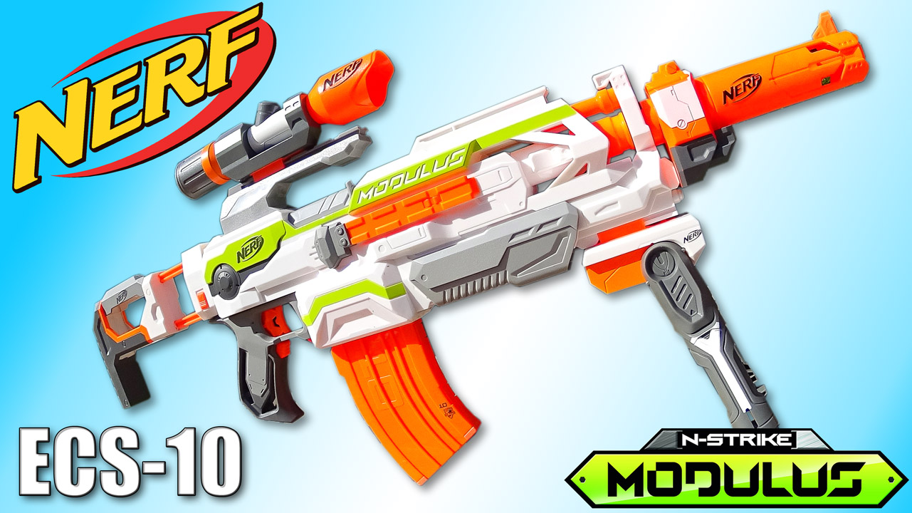 Super Héros Et Compagnie: J'ai testé le Blaster Nerf Modulus ECS-10 Kit ...
