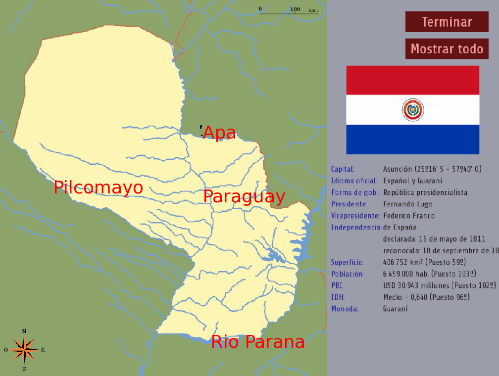 Principales rios del Paraguay