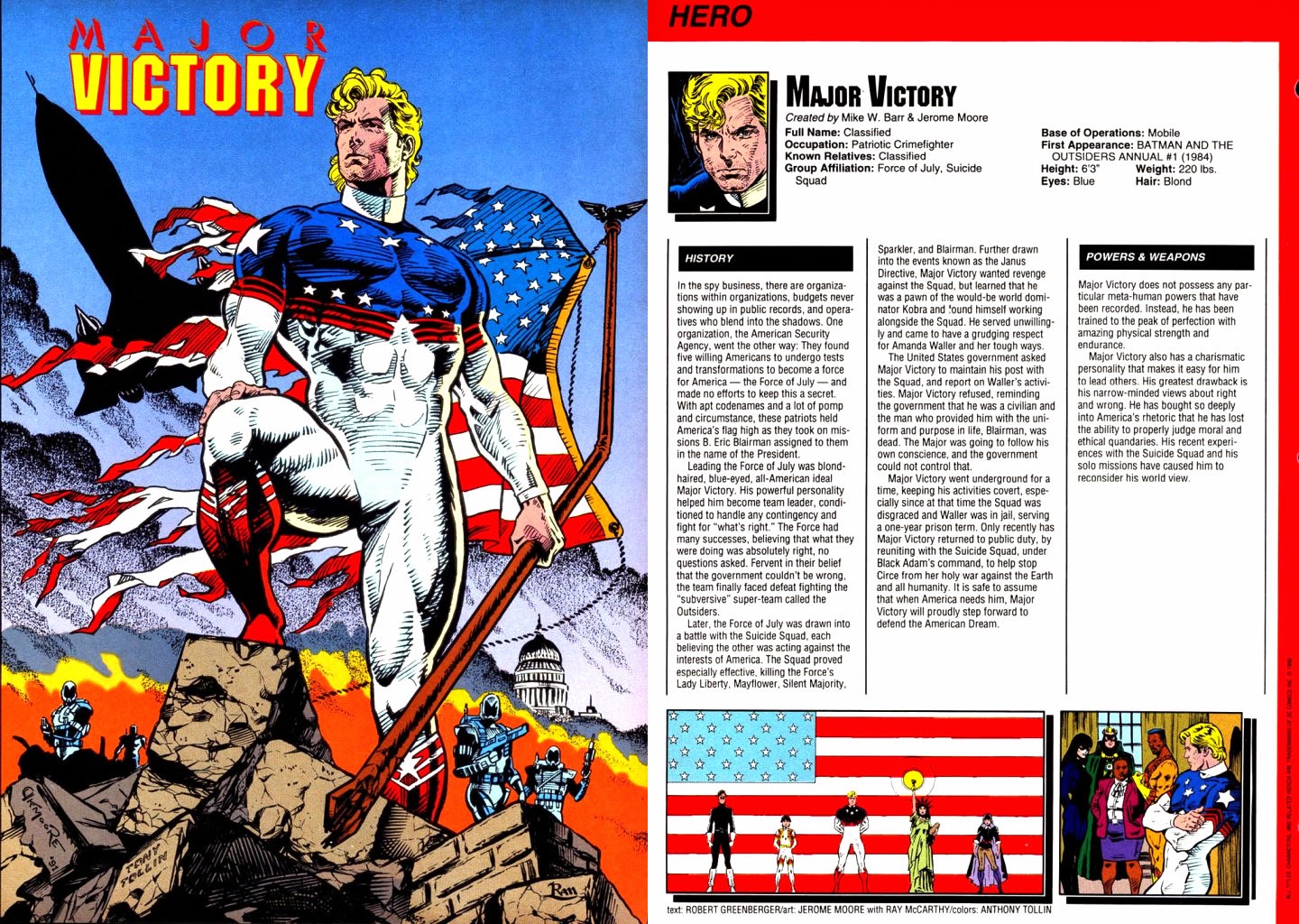 Fichas de Superheroes Marvel y DC: Mayor Victoria