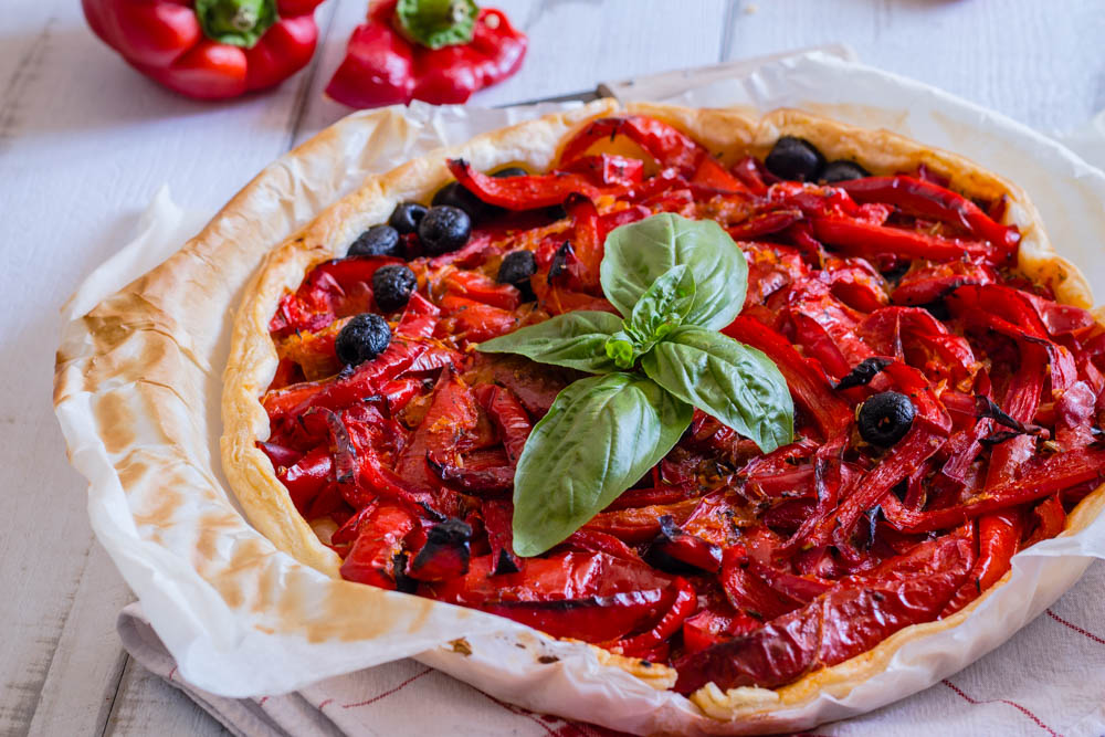 Pastel hojaldre de morrones rojos - IreneMilito.it