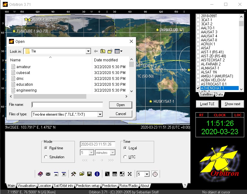 9W2GEE: How to configure Celestrak TLE retriever