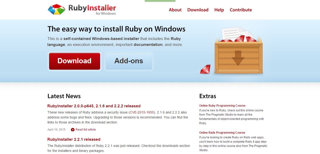 Cara install ruby di windows