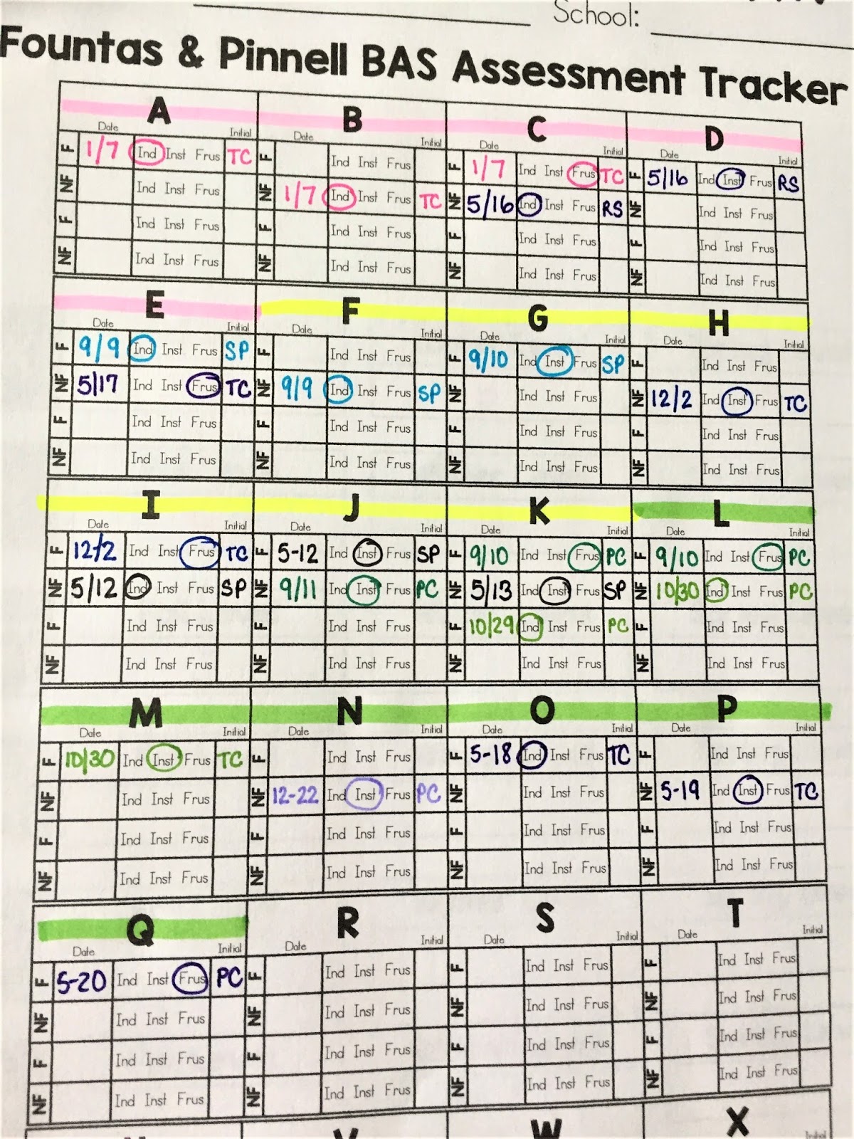 Teaching Takes the Cake: BAS Benchmark Assessment Tracking System