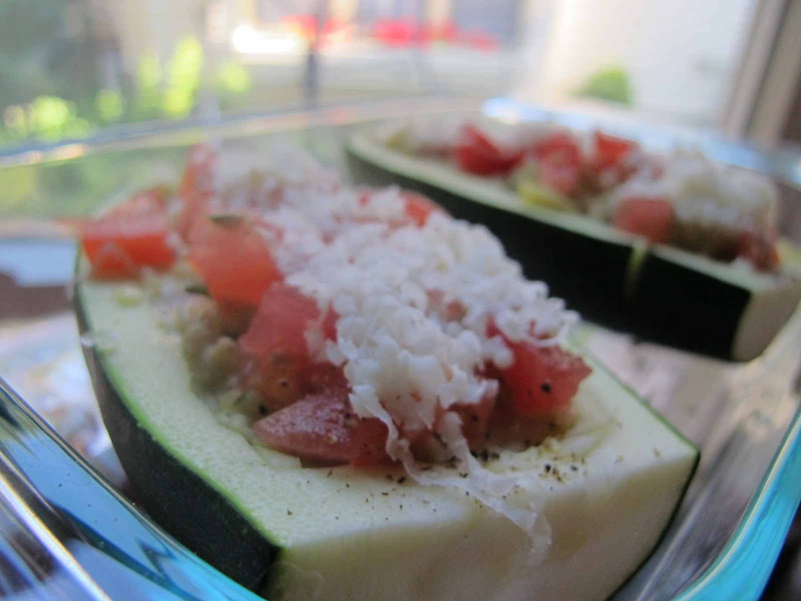 Dinner Place: Breakfast Zucchini-Basil Boat