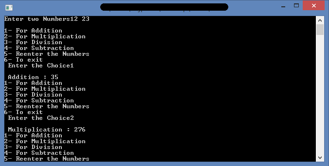 C Classroom Simple Calculator C Program