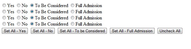 Javascript To Enable Disable Update Multiple Rows Of Radio Buttons In One Click Haneef Puttur