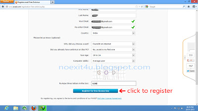 HOW TO REGISTER AVAST FREE ANTIVIRUS ~ noexit4u.com