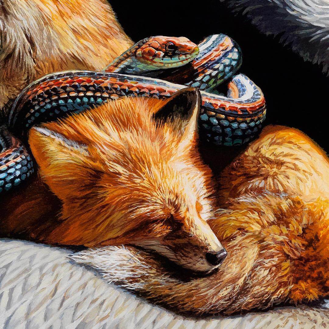 Beautiful Hyperrealistic Paintings Of Migrating Animals That Carry Tiny ...