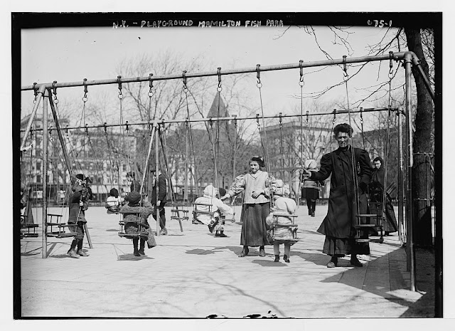 Heroes, Heroines, and History: Wooden Playground Swings