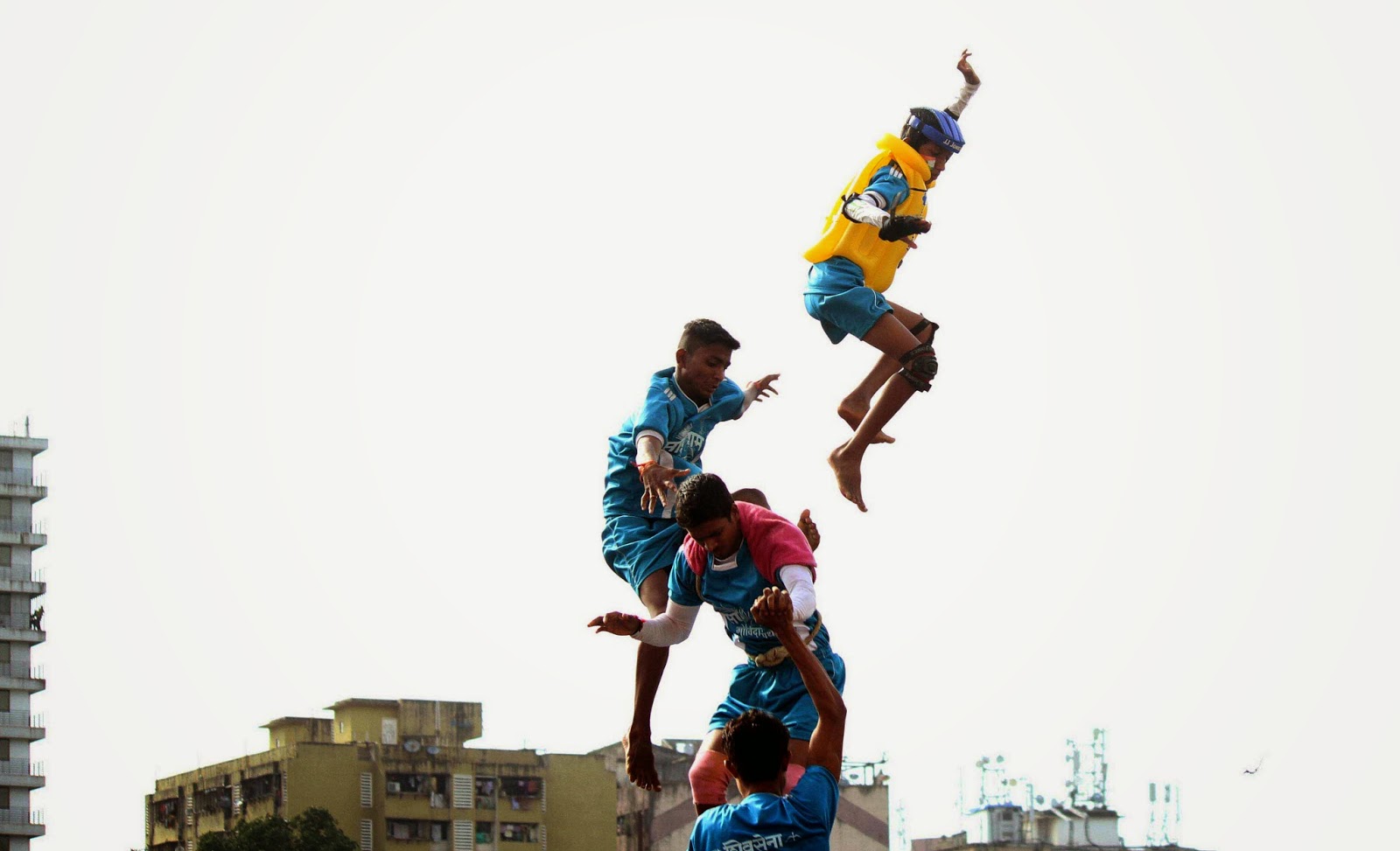 Photo features: When Human Pyramids Collapse