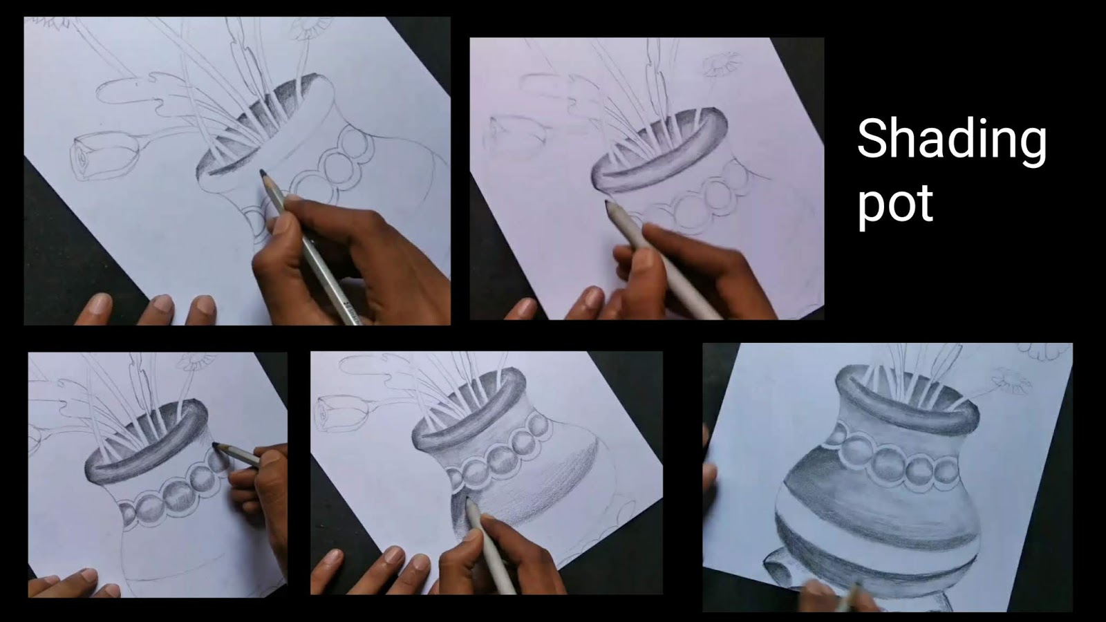 Artofrohit.com: How to draw Flower pot step by step tutorials - pencil ...