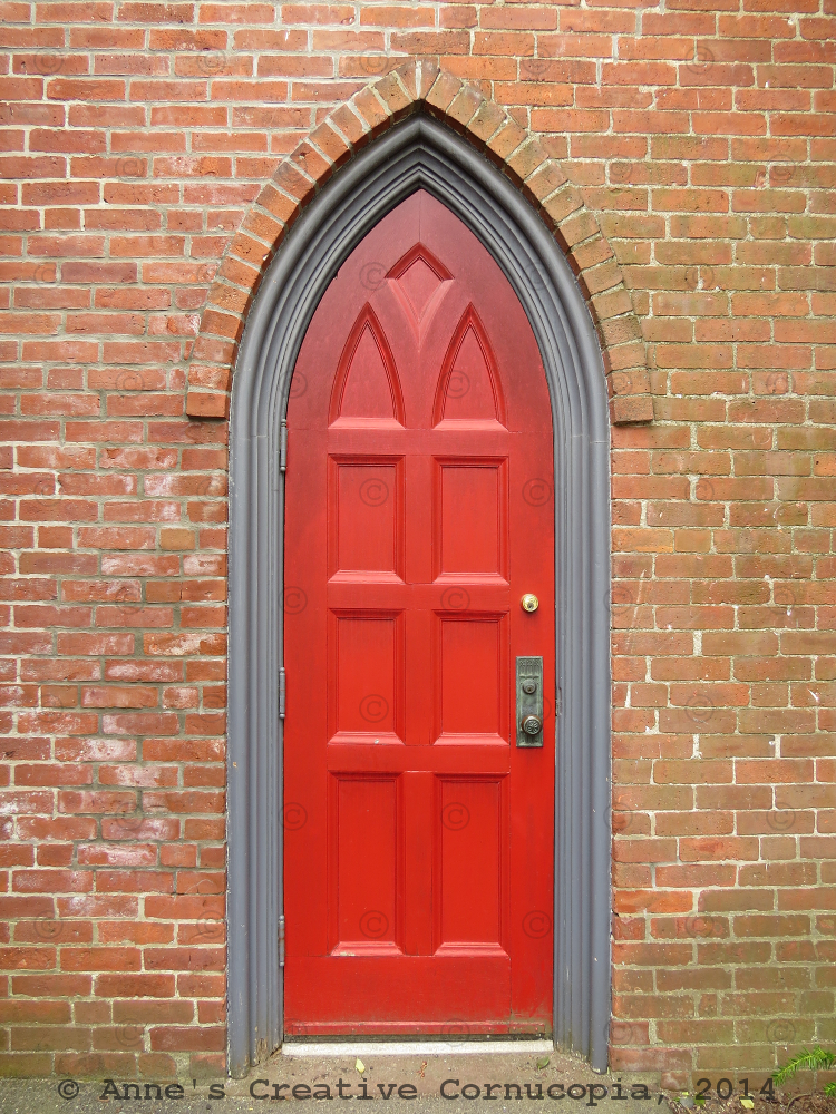 Anne's Creative Cornucopia: Red Gothic Arch Doors - Photographs