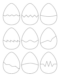 The Puzzle Den: Easter Egg Puzzle Shapes Template