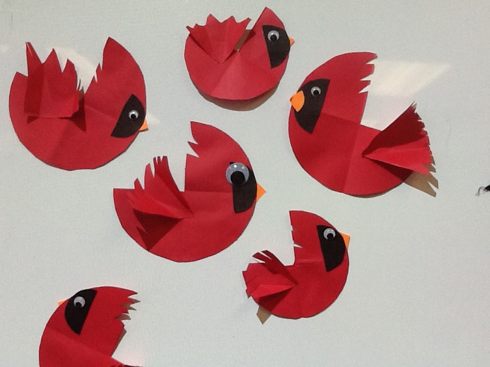 Petunia Polka Dot's Spot: Cardinal Cut-Ups