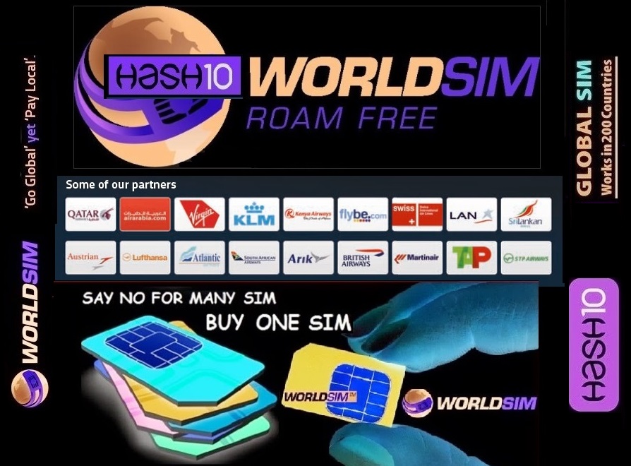 WORLD SIM - INTERNATIONAL SIM CARD - FREE INTERNATIONAL ROAMING -ONE ...