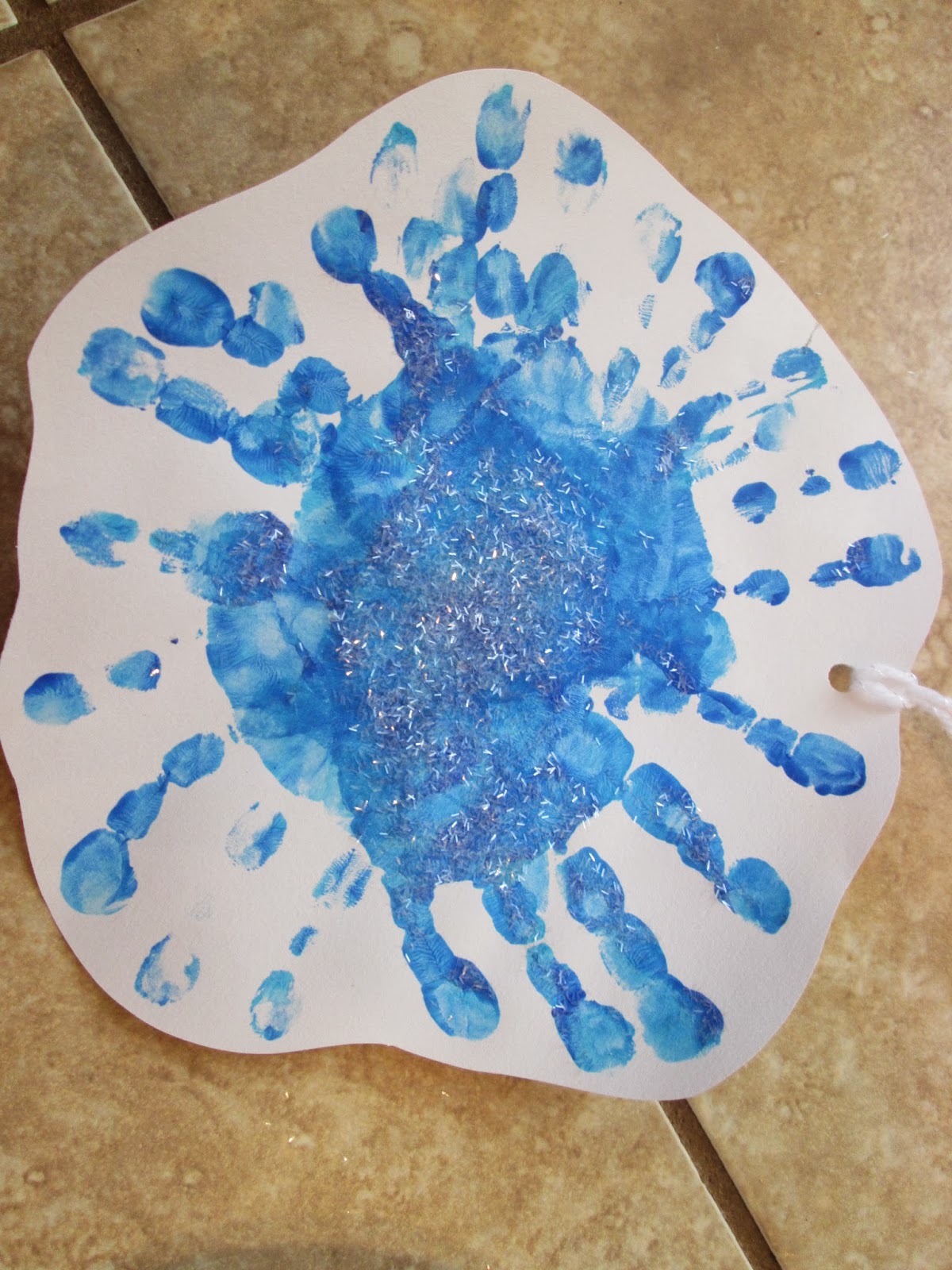walk in the sunshine: Hand Print Snowflake Project