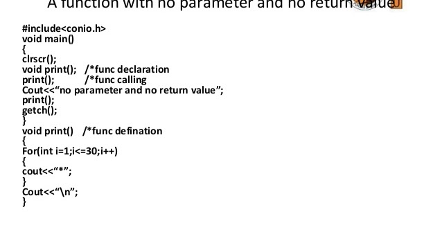 C No Return Type And No Argument ~ Get Information