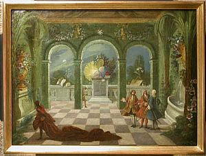 Scène maçonnique, tableau de Louis Huet