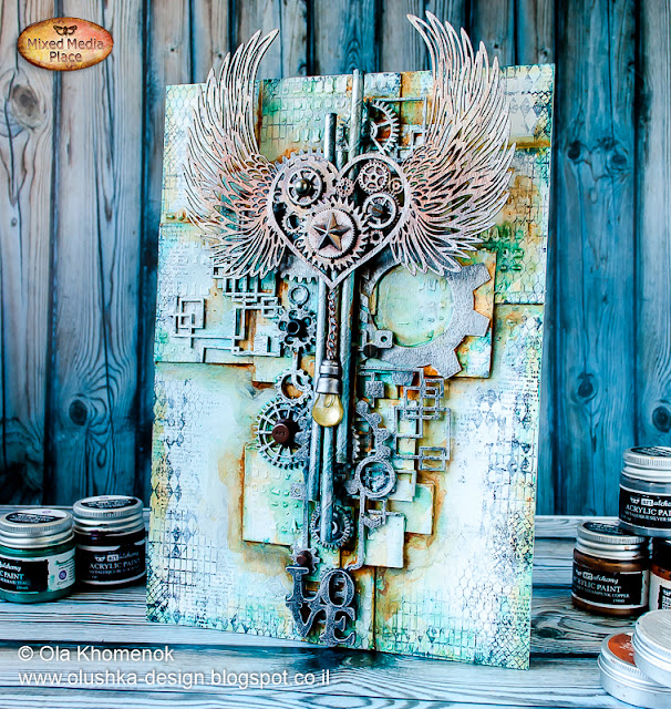 Mixed Media Place: Steampunk video tutorial by Ola Khomenok