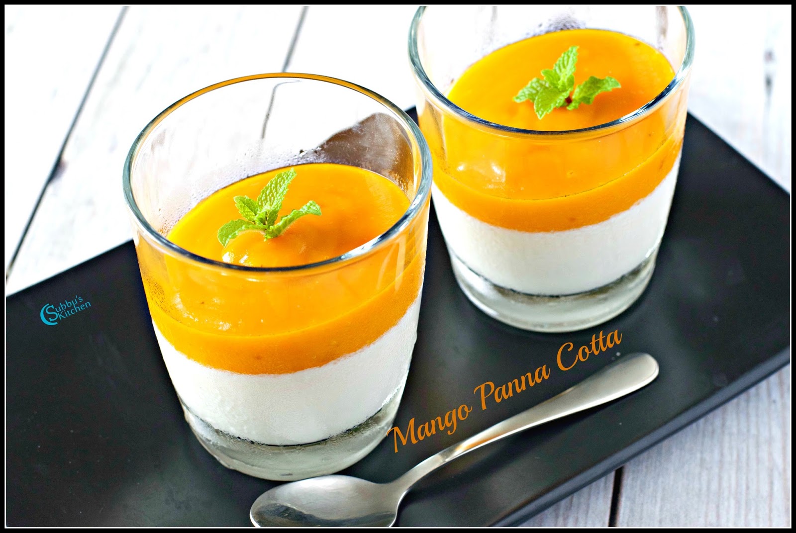 Mango Coconut Panna Cotta Recipe - Subbus Kitchen