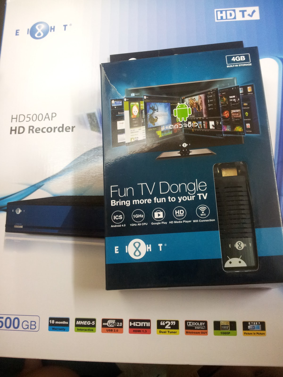 宅男宅腦: Eight HD500AP高清數碼電視錄影機及AD812-Fun TV Dongle開箱文
