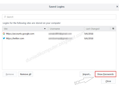 Cara melihat Password akun yang tersimpan di browser - Dunia Komputer