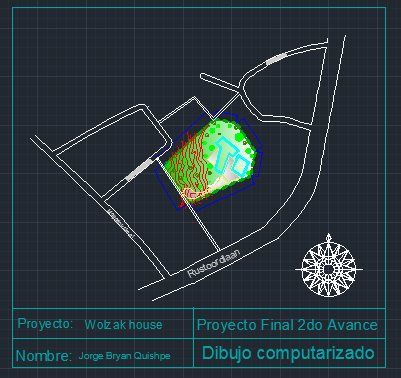 DIBUJO COMPUTARIZADO Wolzak farmhouse: TERRENO CON HATCH