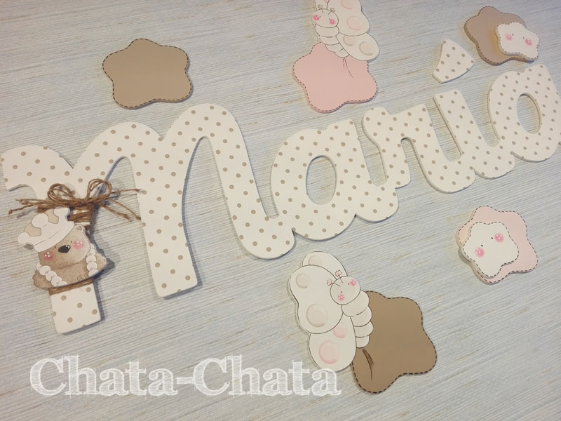 Chata-chata. Decoración infantil: LETRAS PARA "MARÍA"