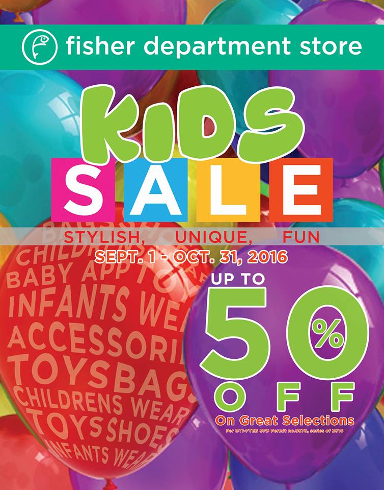 Manila Shopper: Fisher Department Store Kids Section SALE: September to ...