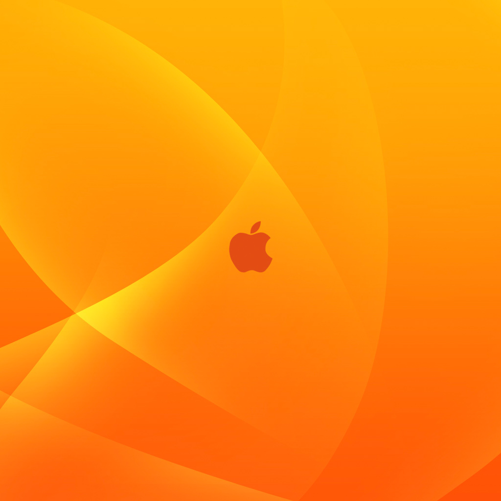 Orange Apple Logo - Wallpapers
