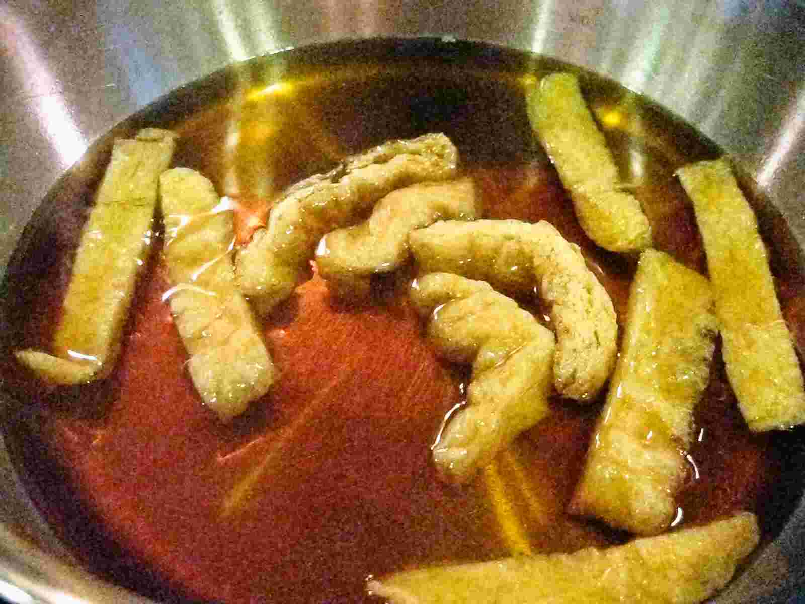 Recipes for Tom: Mizuna to age no nibitashi / mizuna and thin deep ...