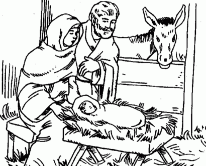 Dibujo del Nacimiento de Jesus para colorear ~ Dibujos Cristianos Para ...