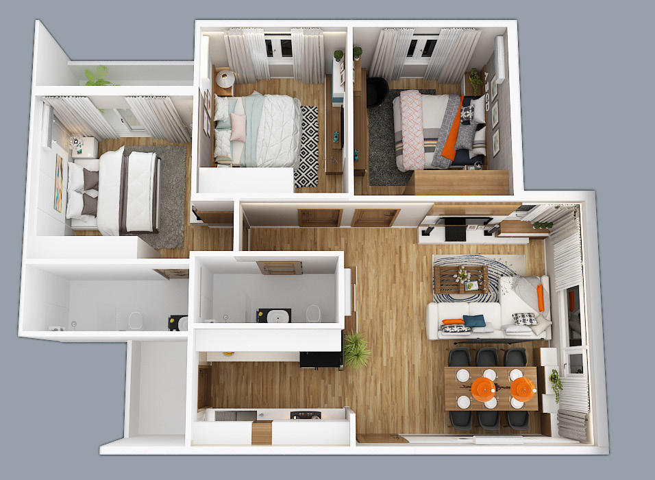 CĂN HỘ DIAMOND RIVERSIDE Q8 | du an diamond towers pvc ic