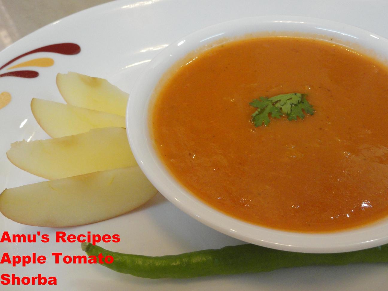 AMU'S RECIPES: Apple Tomato Shorba