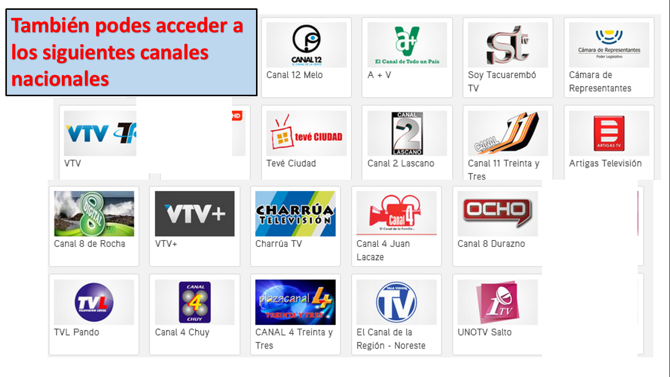 TV Uruguay en vivo: CANALES NACIONALES