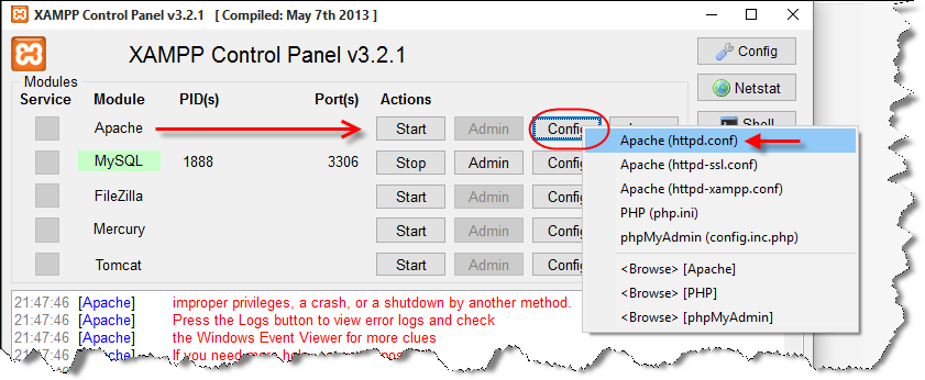 Mengatasi Apache dan MySQL Xampp Error Tidak Bisa Running