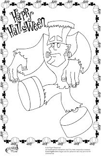 Frankenstein Halloween Coloring Pages | Team colors