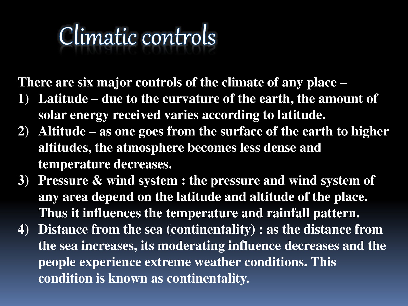 Climate 9th class (Geography)