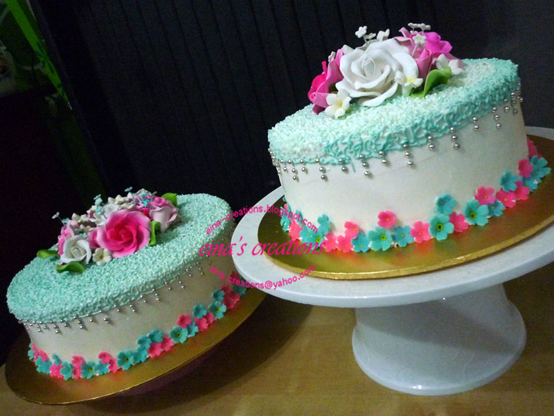 Eina's Creations: Kek Kahwin 2 tingkat