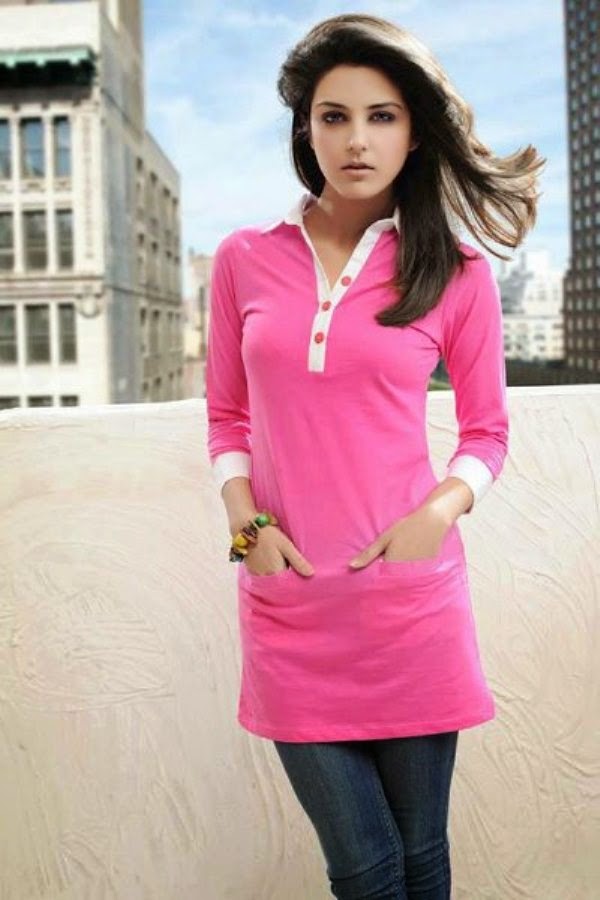 Long Shirts with Jeans Collection 2014 | Long Shirts with Tight Jeans ...