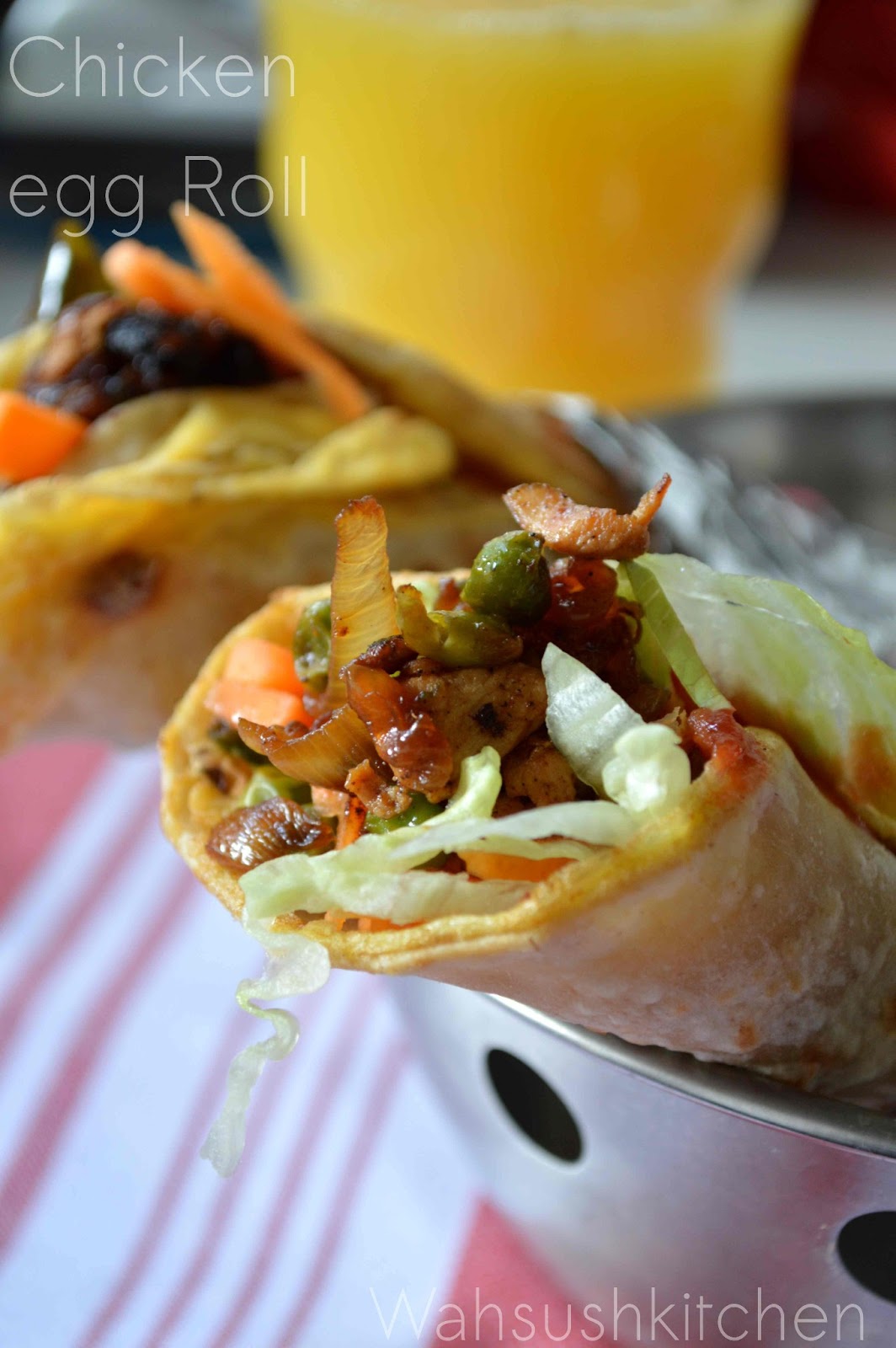 Wah "Sush" kitchen: Chicken Egg Roll with a video