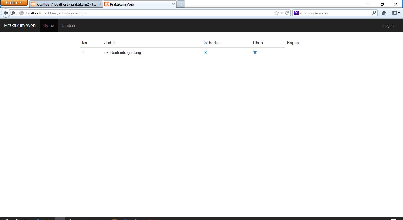 Membuat halaman web sederhana: MEMBUAT PERINTAH UPDATE PADA PHP MYSQL