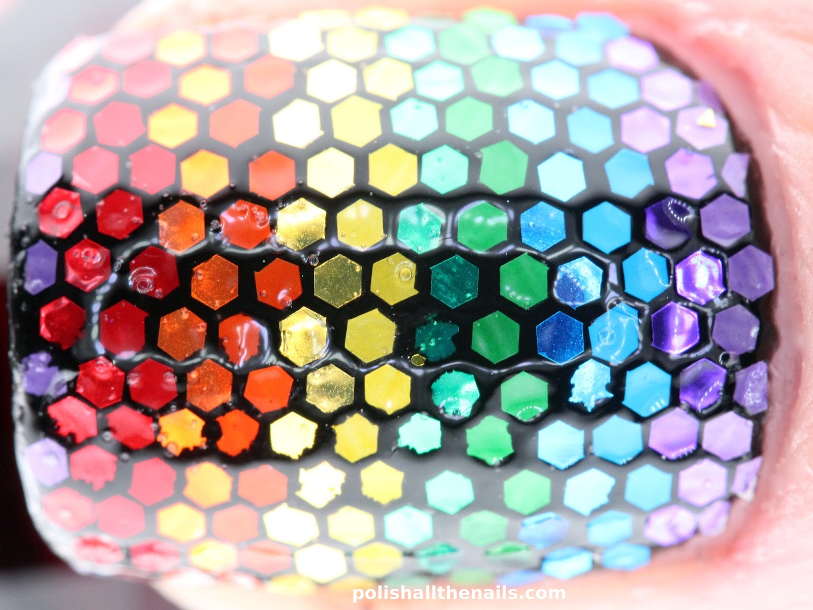 Nail Art: Rainbow Nails, Mixing Matte and Shiny Glitter Together for ...