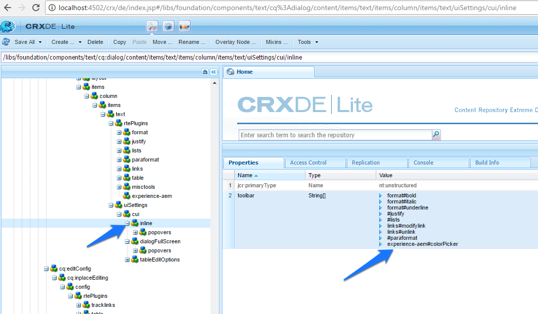 Experiencing Adobe Experience Manager Aem Cq Aem 63 Touch Ui Rte Rich Text Editor Color