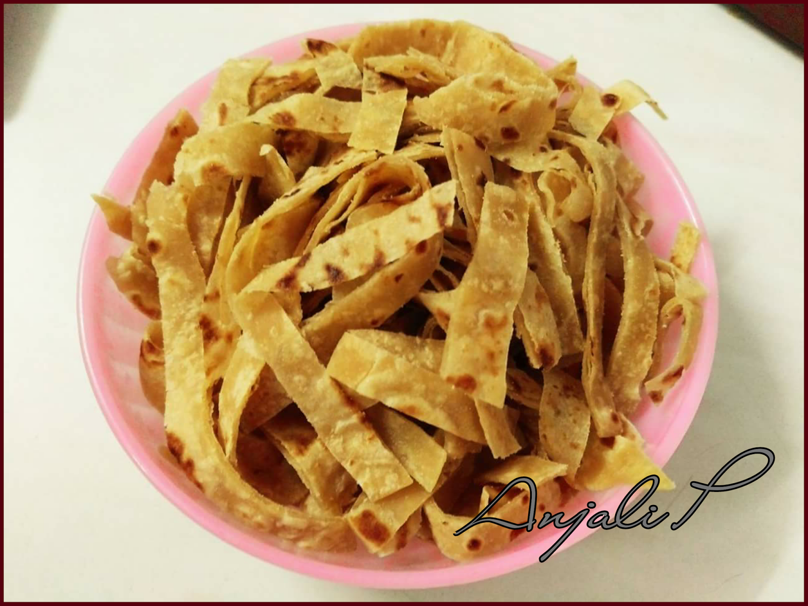 Anjali's Culinary Paradise : Healthy Chinese Bhel Using Chapati