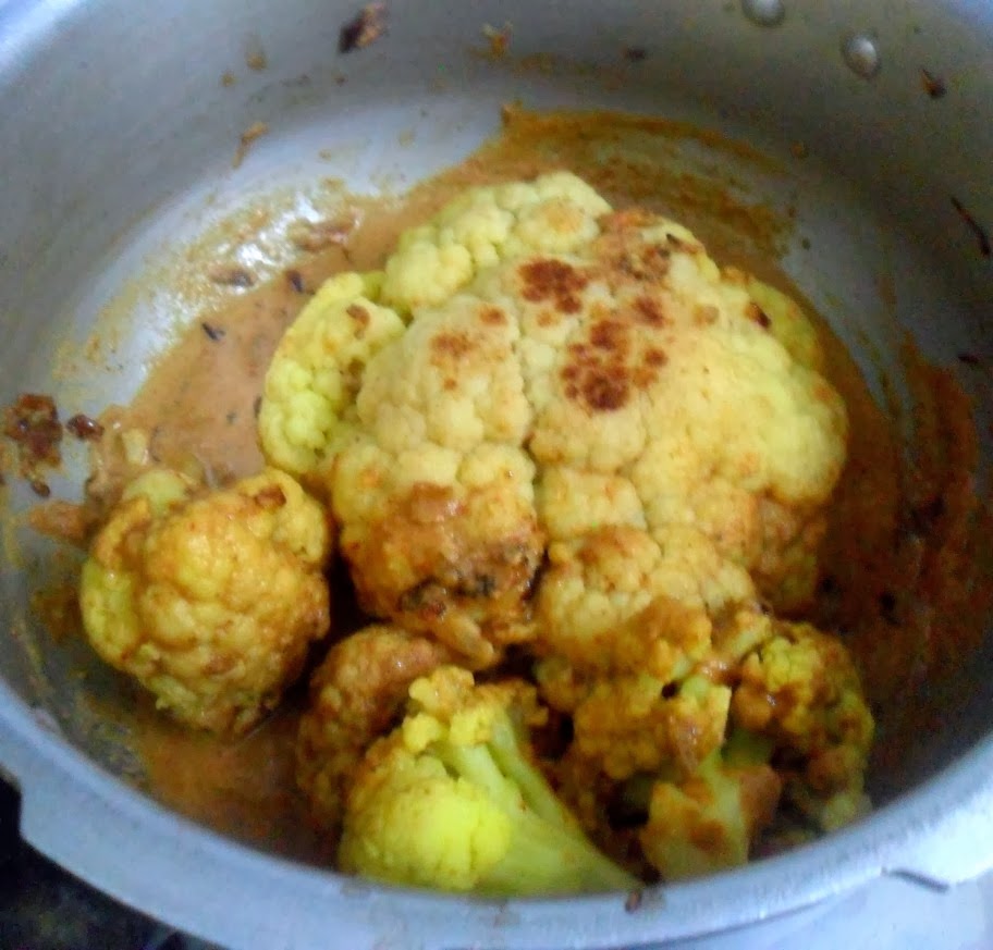 Gobi Musallam | Roasted Whole Cauliflower ~ Pressure Cooker Method
