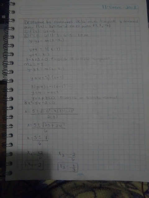 Ecuaciones de la Recta Tangente y Normal Ecuaciones de la Recta Tangente y Normal