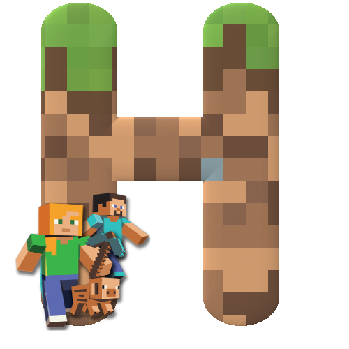 Monica Michielin Alphabets: MINECRAFT ALPHABET LETTER PNG, #minecraft