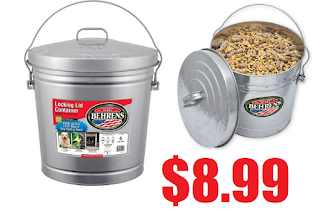 6-Gallon Behrens Galvanized Steel Locking-Lid Bucket $8.99 + Free ...