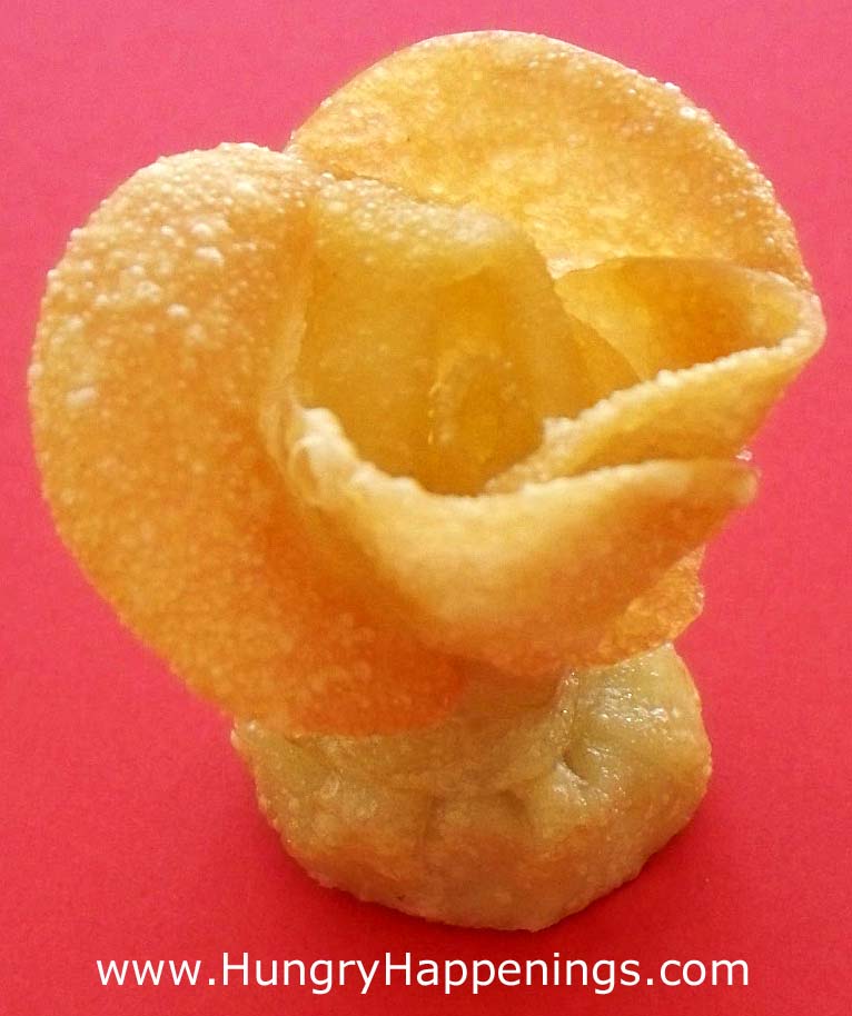 Beautiful Bouquet of Fried Won Ton Roses - Hungry Happenings